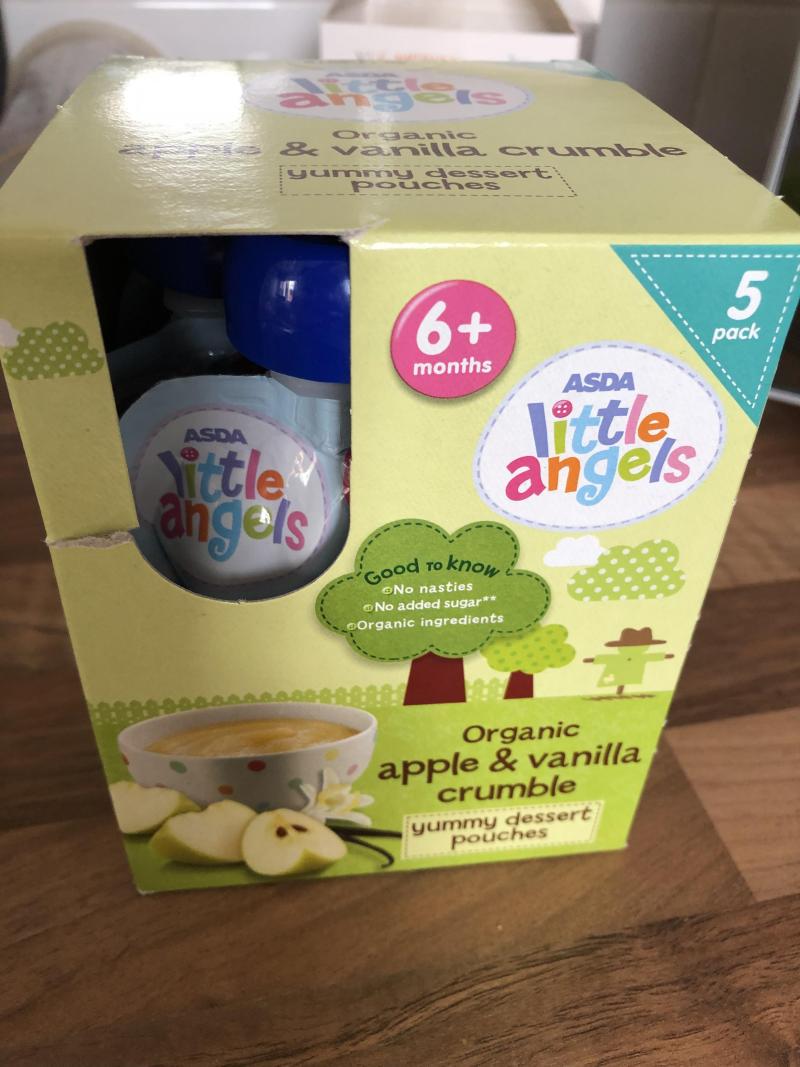 ASDA Little Angels Organic Apple & Vanilla Crumble Yummy Dessert 6m ...