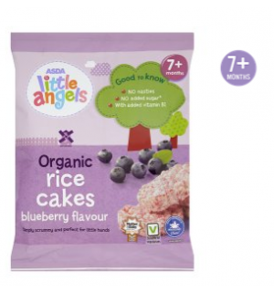 ASDA Little Angels Organic Blueberry Flavoured Rice Cakes 7m+ - Reviews